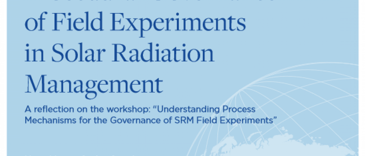 Procedural Governance of Field Experiments in Solar Radiation ...