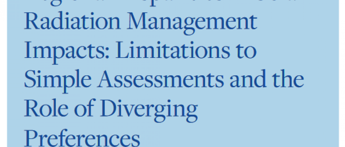 Regional Disparities in Solar Radiation Management Impacts: Limitations ...
